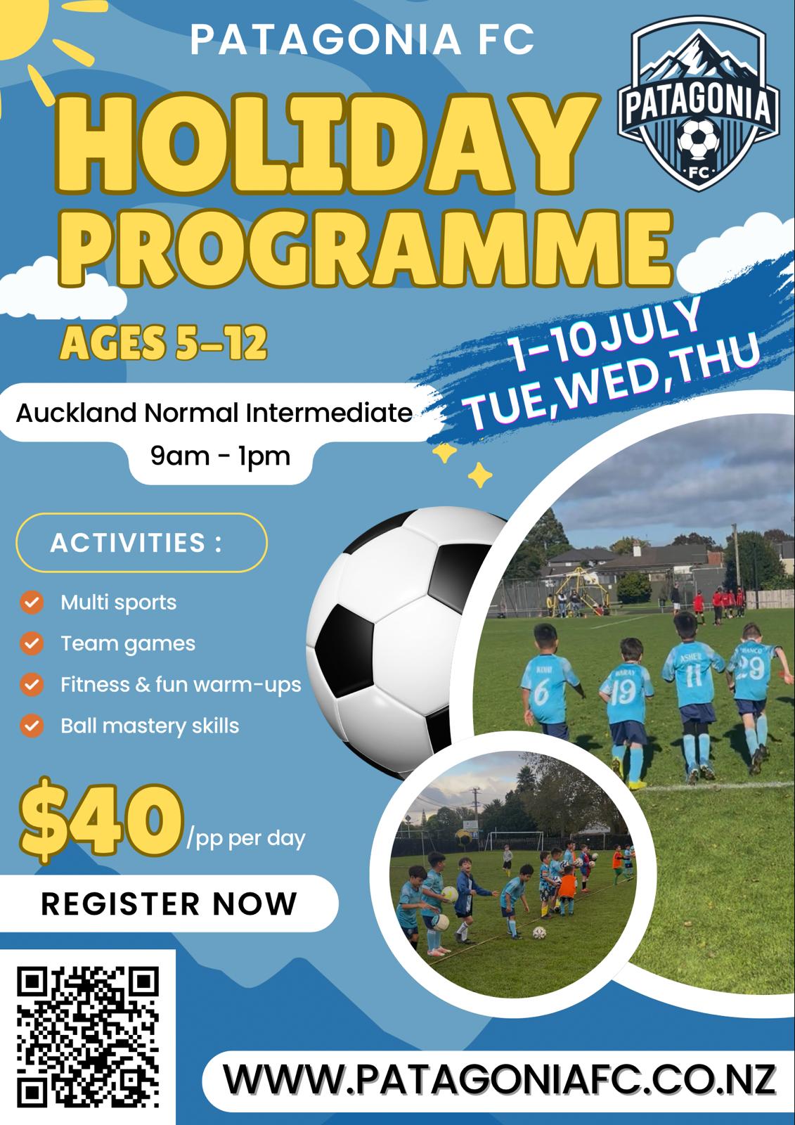 School Holiday Programme - Patagonia Football Academy